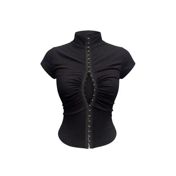 KHELA THE LABEL Bad Decision Short Sleeve Top - Black
