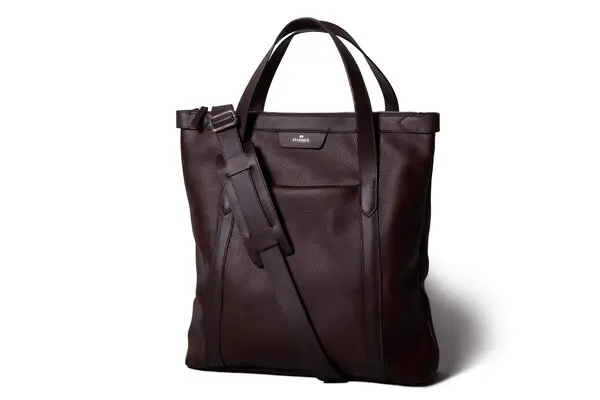 HARBER LONDON Leather Tote Bag Caoba - Brown
