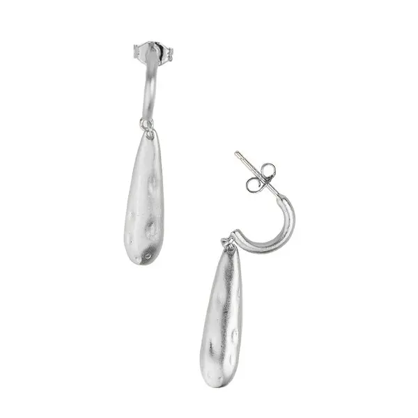 ZYNNIA COLLECTIVE Everyday Teardrop Dangles - Silver