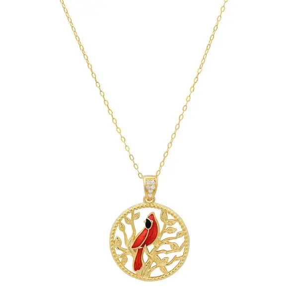 KYLIE HARPER Cardinal Tree Of Life Pendant Necklace - Gold