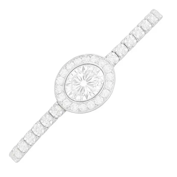 MAISON DE GALA Tennis Bracelet With Pave Set Stones - Silver