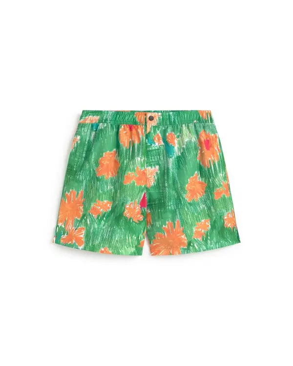 THINKING MU Swimsuit Flowers Crayon Liu - Green
