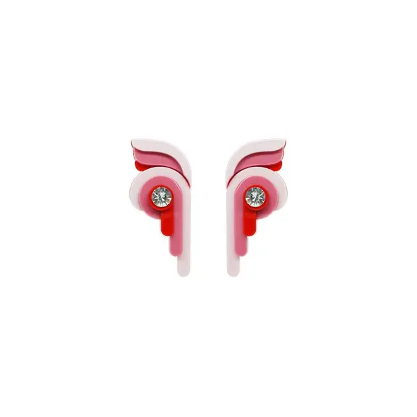 GISSA BICALHO Handmade Acrylic Earring Butterfly - Pink