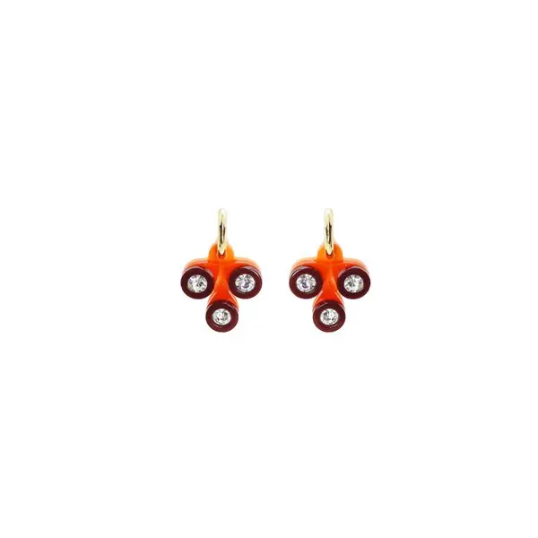 GISSA BICALHO Acrylic Handmade Earring Araci - Orange