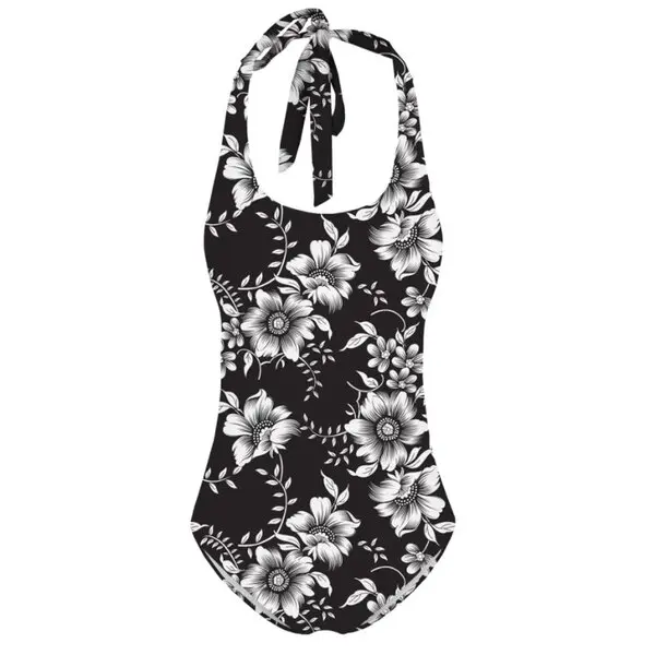 ALOHA FROM DEER Dark Flowers Swimsuit - Black