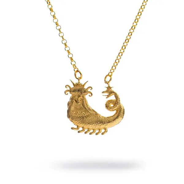 EBRU JEWELRY Shahmaran Queen Of Snakes Necklace - Gold