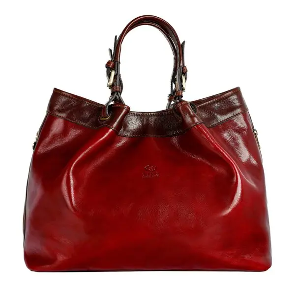 TIME RESISTANCE Leather Tote Bag The Betrothed - Red