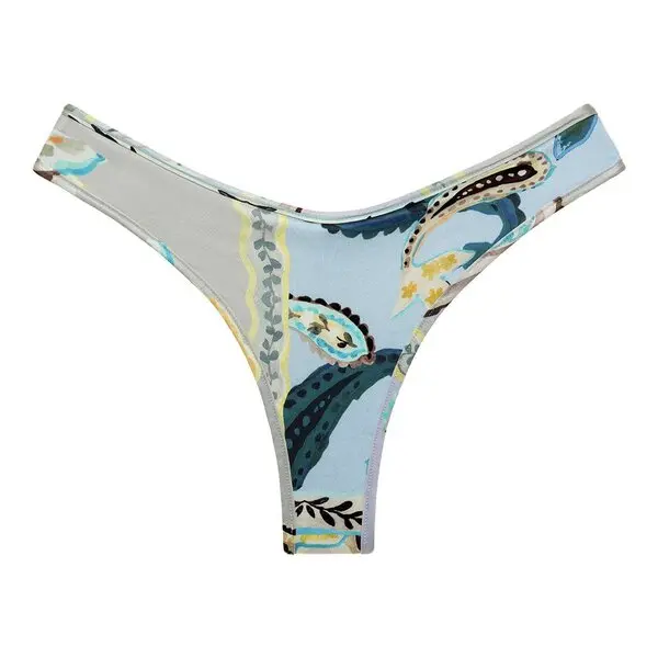 MONTCE St. Barths Floral Lulu Bikini Bottom - Brown