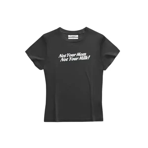 DONT EAT THE HOMIES Not Your Milk Baby Tee - Black