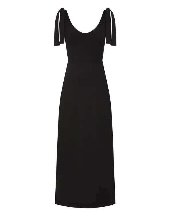 SOPHIE CAMERON DAVIES Lace Back Cotton Maxi Dress - Black