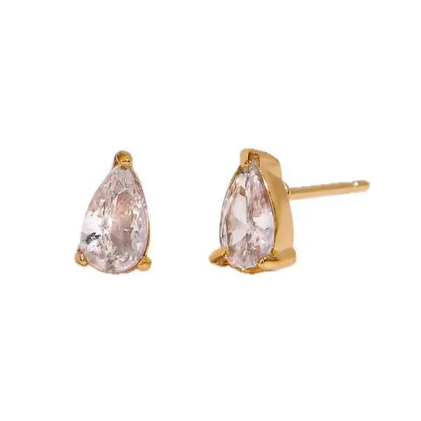 ELK & BLOOM Dainty 14k Solitaire Tennis Studs - Gold