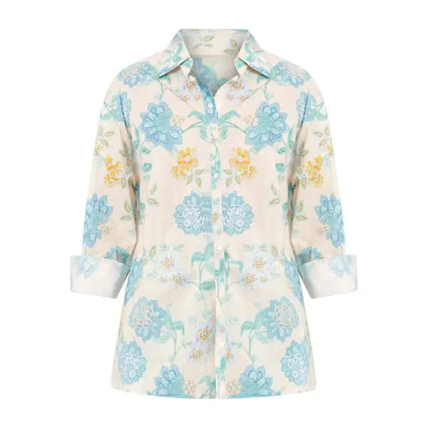 BINDU Robi Blouse Oyster - Blue