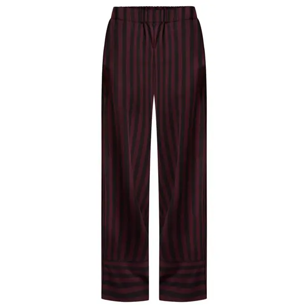 KNOWN SUPPLY High Rise Striped Pants Camelot Fudge - Black