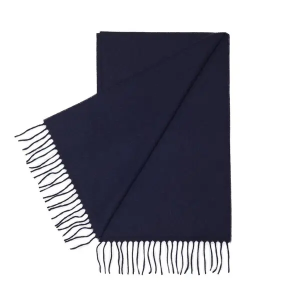 HEGARTY Navy Lambswool Scarf - Blue