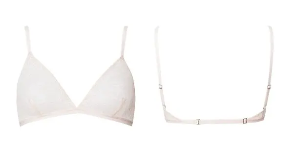 BOTT LINGERIE Wireless Lace Triangle Bra La First Ros - White