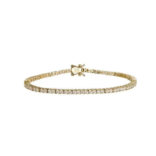 KIERA Lab-grown Diamond Round Tennis Bracelet - Yellow