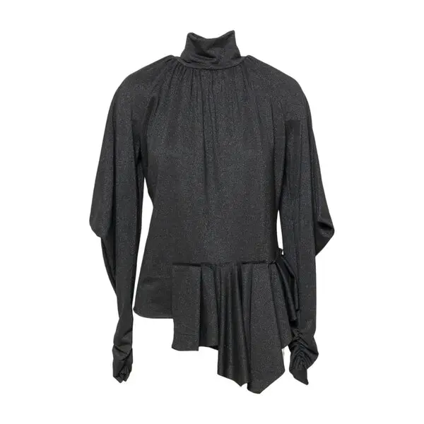 ARTISTA Onix Draped Turtleneck - Black