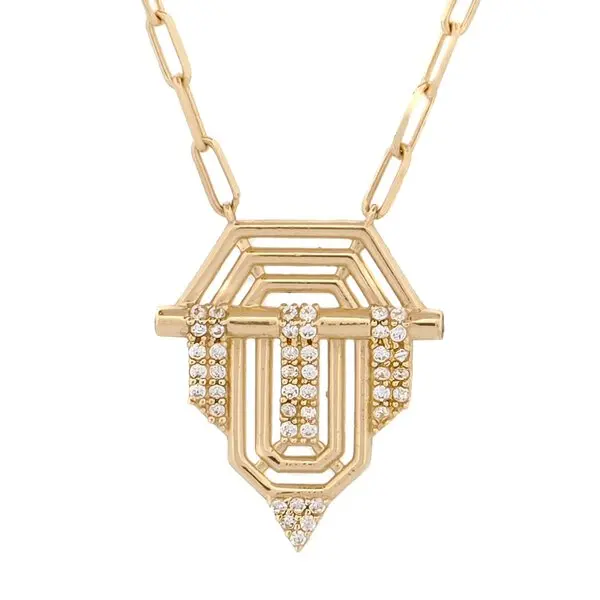EBRU JEWELRY Princess Radiance Medallion Necklace - Gold