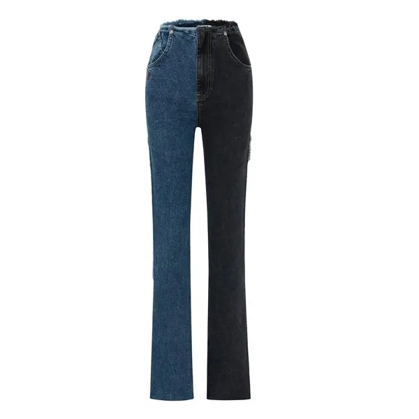 PCFG Two Color Block Denim Pant - Black