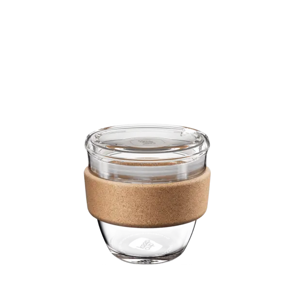 KEEPCUP Neutrals Brew Cork Quicksip 8oz/227ml Reusable Glass Coffee Cup - Brown