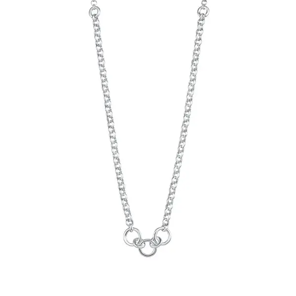 LILY CHARMED Sterling Trinity Charm Collector Necklace - Silver