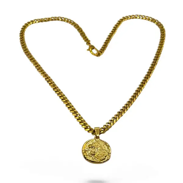 JAGGED HALO JEWELRY Cersei Amulet Necklace Yellow - Gold