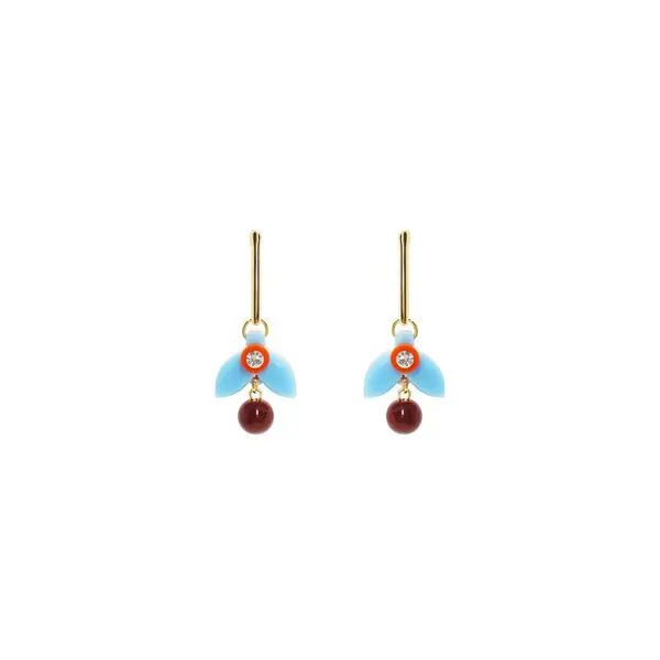 GISSA BICALHO Acrylic Handmade Earring Stem Petunia - Pink