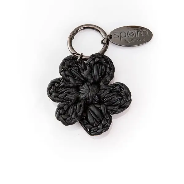 SPEIRA Bag Charm Flower Large - Black