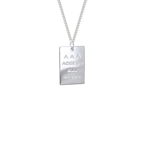 TRUE ROCKS Access All Areas Pass Pendant Sterling - Silver
