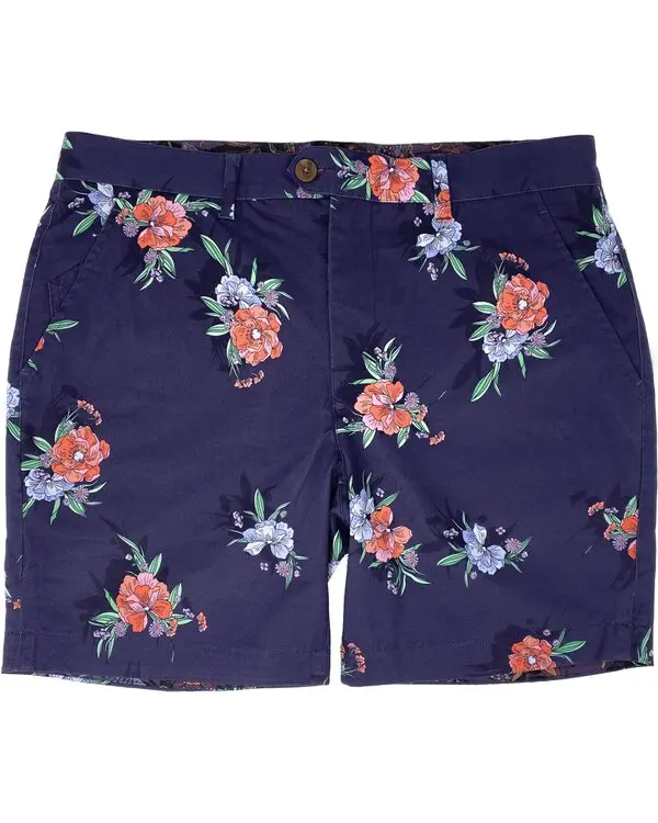 LORDS OF HARLECH John Oxford Harmony Flat Front Short Navy - Blue