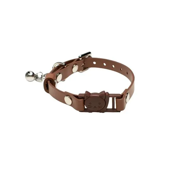 Zoë Pet Atelier Leather Cat Collar - Brown
