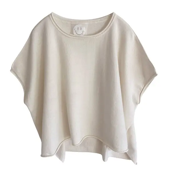 ZENZEE Neutrals Cashmere Capelet Top Ivory - White