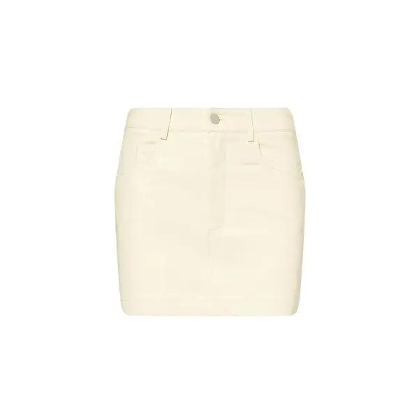 AMY LYNN Milena Lemon Leather Mini Skirt - Yellow