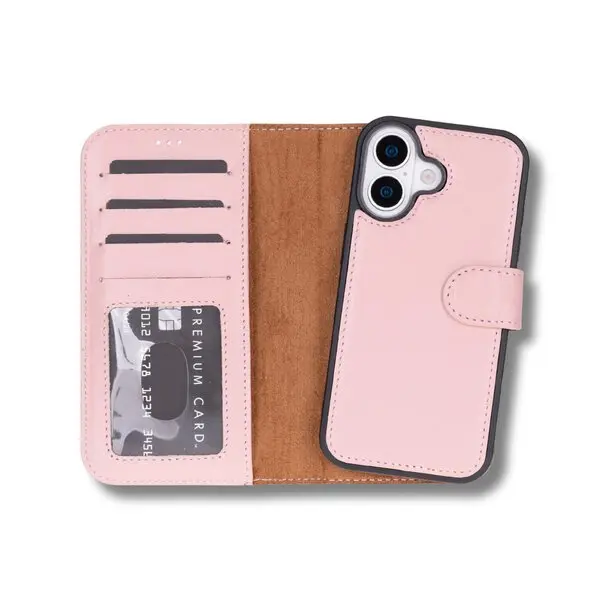 LEATHERE Iphone Onyedi Wallet Case – New York - Pink