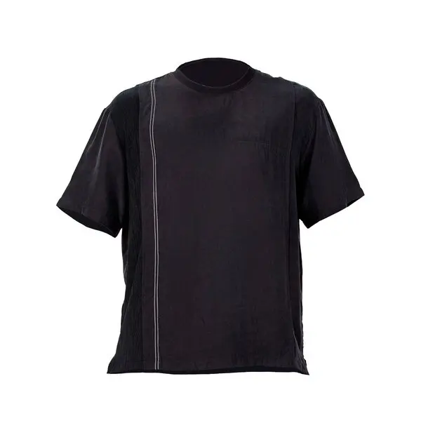SMART AND JOY Side Trim And Patch Pocket T-shirt - Black