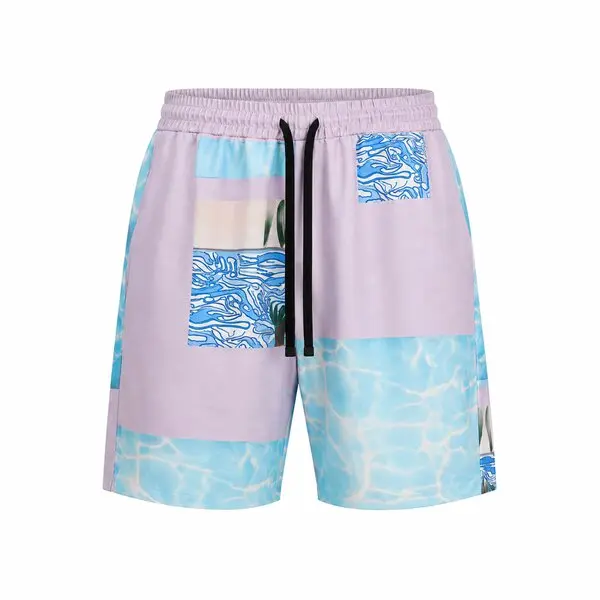 MYSIMPLICATED Blue / Purple Water Bermuda Shorts Recycled Fabric W - Blue/purple