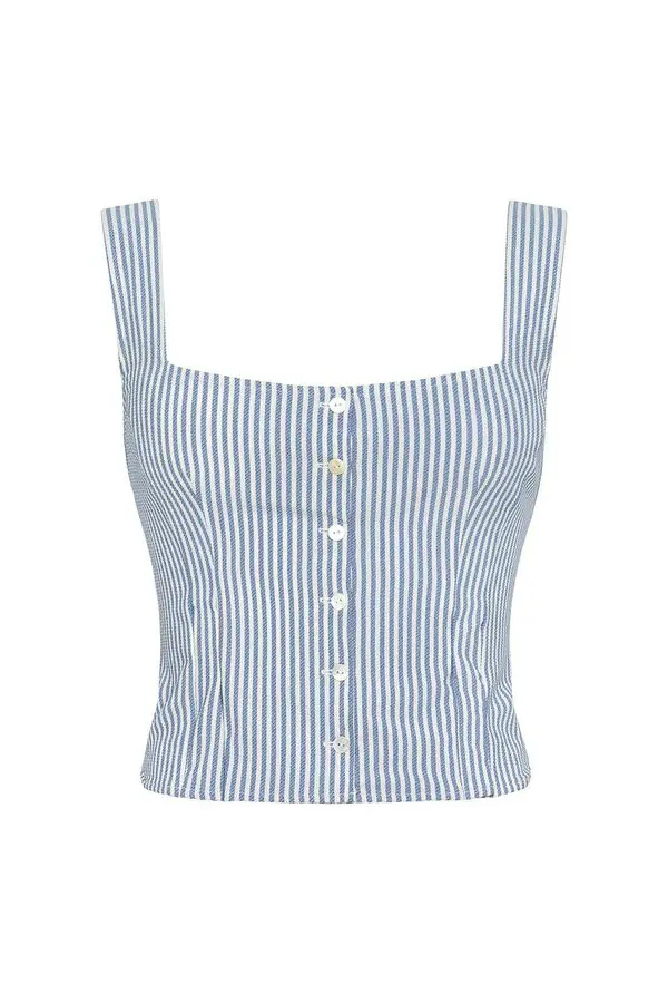 MONTCE Blue / White Classic Blue Stripe Mandy Top - Blue/white