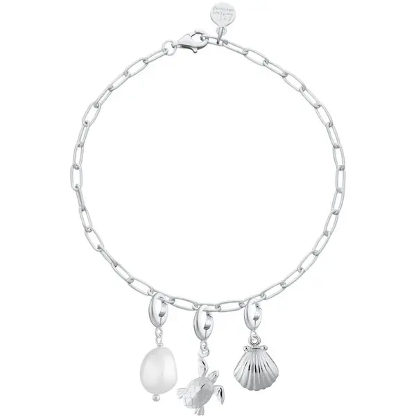 LILY CHARMED Sterling Ocean Oval Link Charm Bracelet