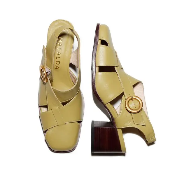 MAFALDA Lucia Olive Pumps - Green