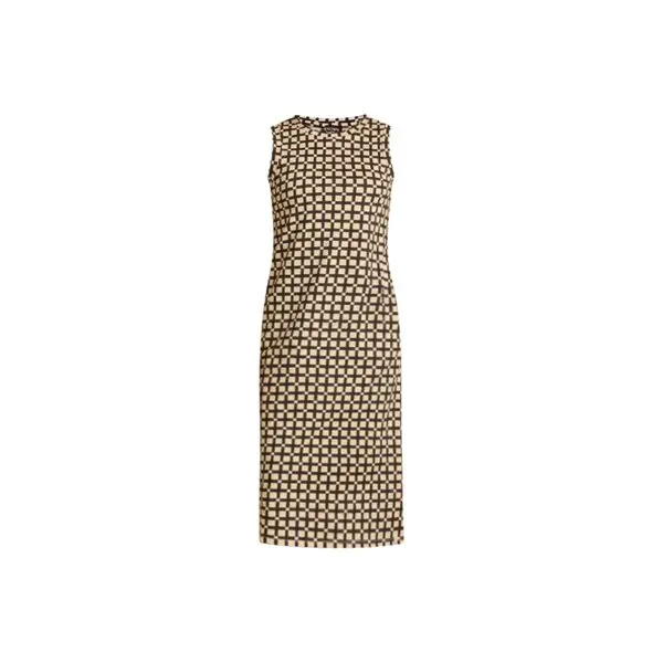 KNOWN SUPPLY Checkered Midi Dress Sasha Eucalyptus Check - Black
