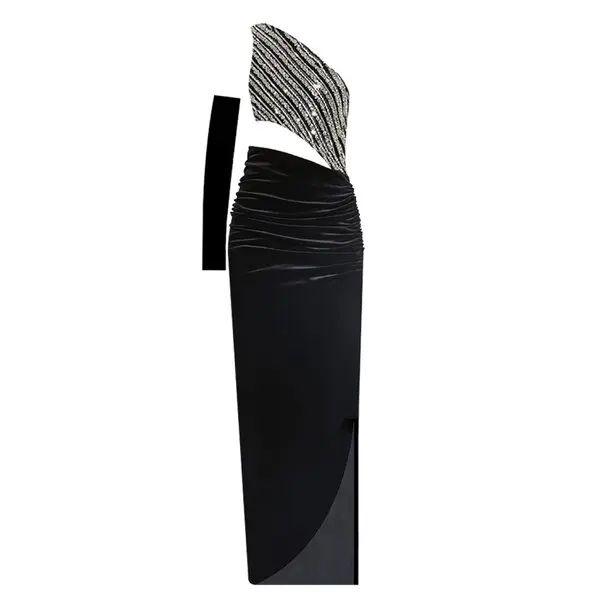 NUR KARAATA Winter Palace Dress - Black