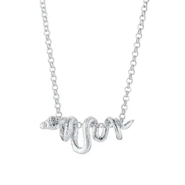 SCREAM PRETTY Sterling Chinese Zodiac Snake Necklace - Silver