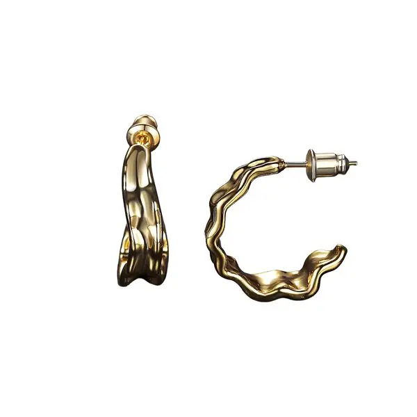 ISAIAH 54:17 The Textured Hoop - Gold