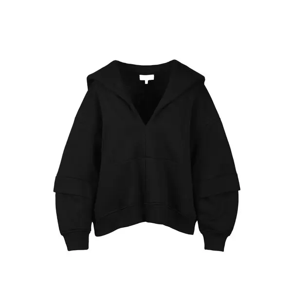 IOANA CIOLACU V-neck Capeshirt - Black