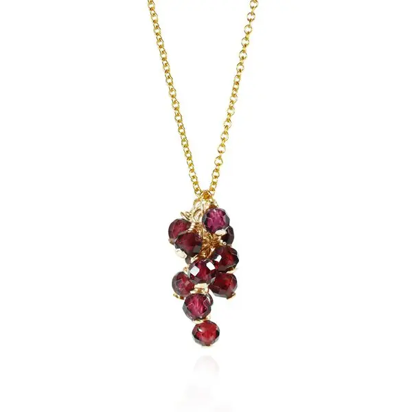 MOUNIR LONDON Garnet Pendant - Red