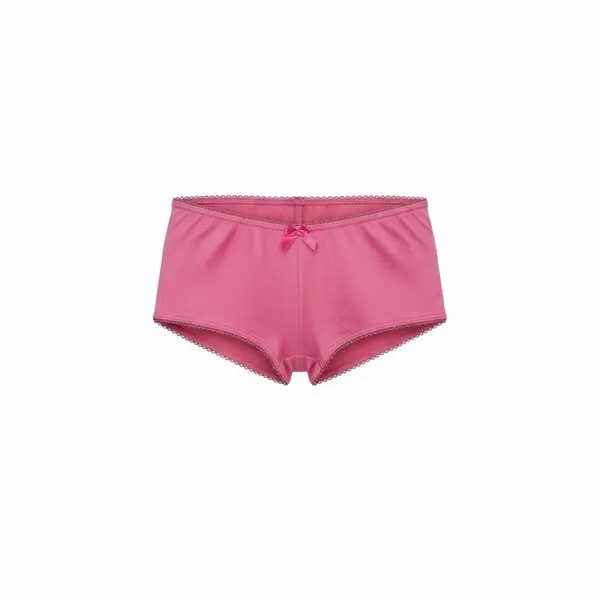 THE COOLGIRL NYC Jane Boyshort In Cotton - Pink