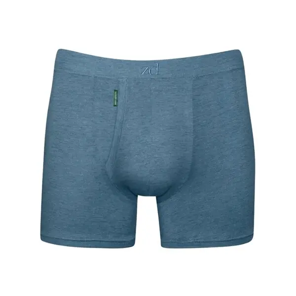 ZD ZERO DEFECTS Heracles Fly Front Boxer – Maximum Softness For Sensitive Skin Color Denim - Blue