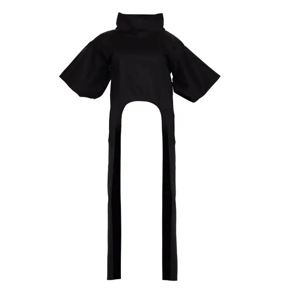BIANCA POPP Long Sides Top In Cotton - Black