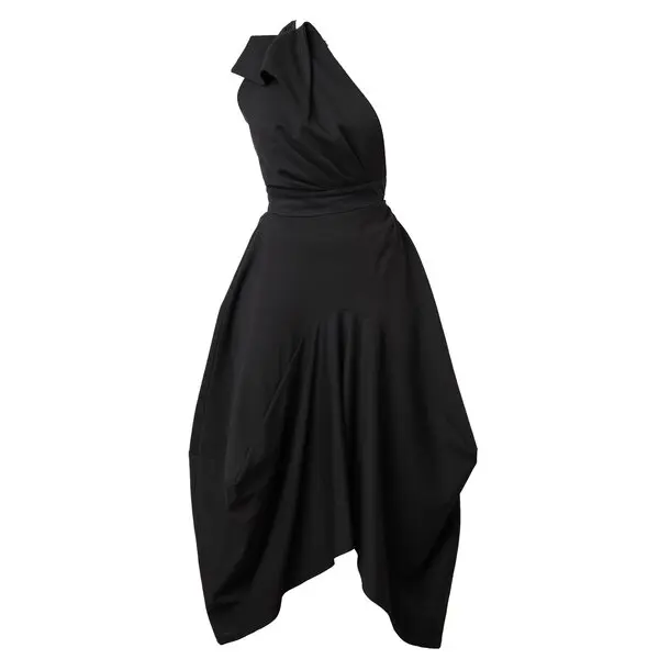 METAMORPHOZA Asymmetric Skirt With Extravagant Detail - Black
