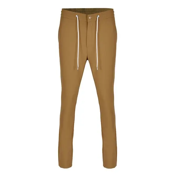 DAVID WEJ Ashford Plain Drawstring Trouser – Beige - Brown